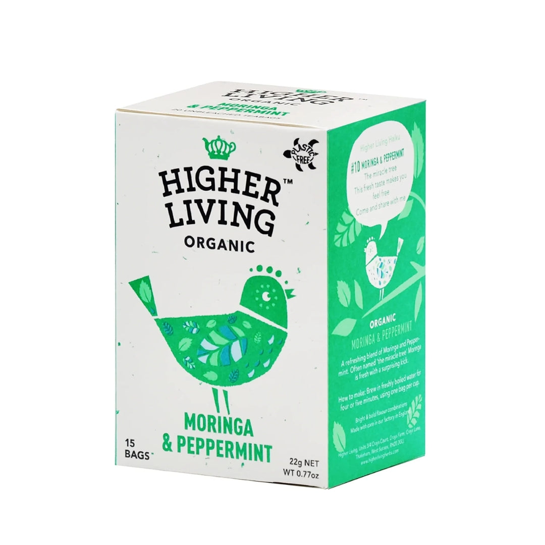 Higher Living™ Organic Moringa & Peppermint Tea – Healthy 961
