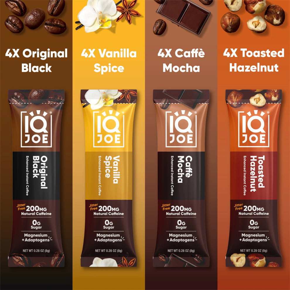 IQJOE® Variety Pack Instant Mushroom Coffee – Healthy 961