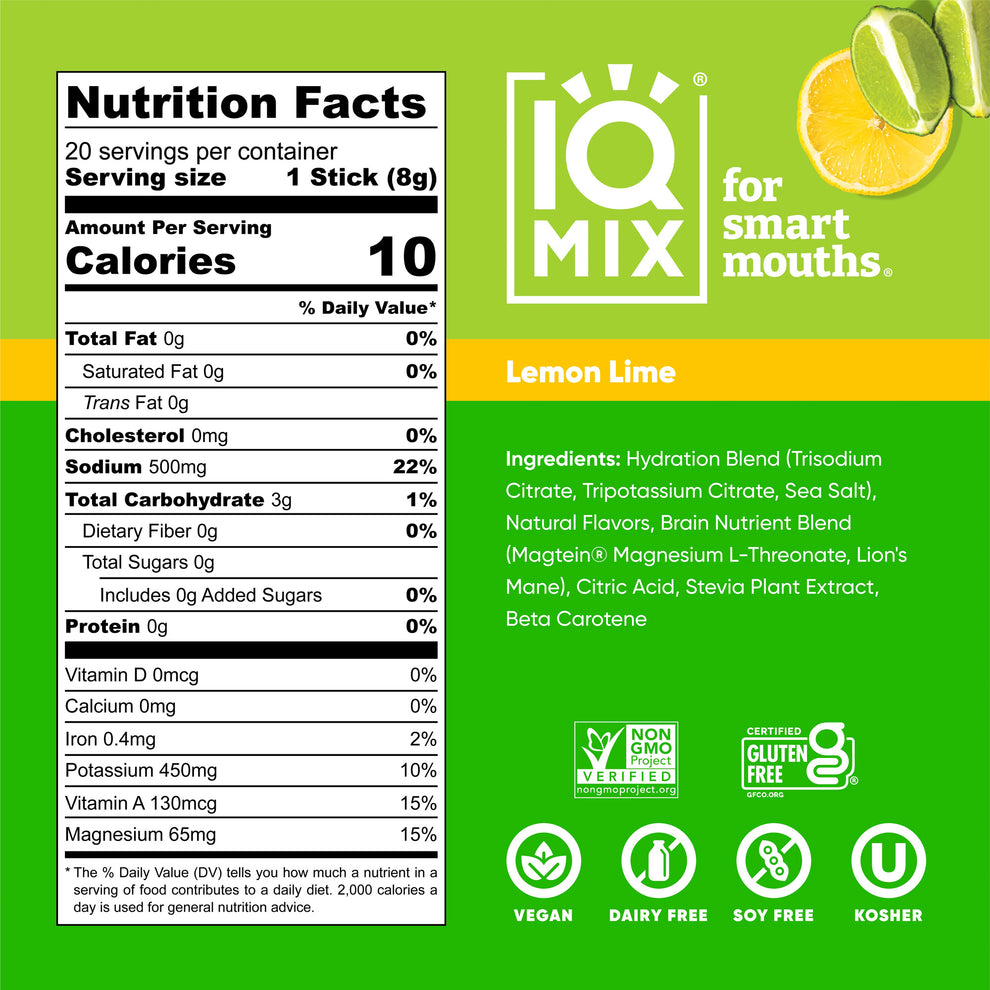 IQMIX® Lemon Lime Enhanced Hydration Mix – Healthy 961