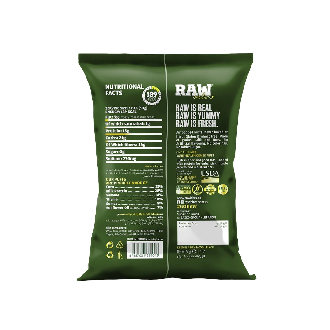 Raw Bites Thyme & Sesame Protein Puffs – Healthy 961